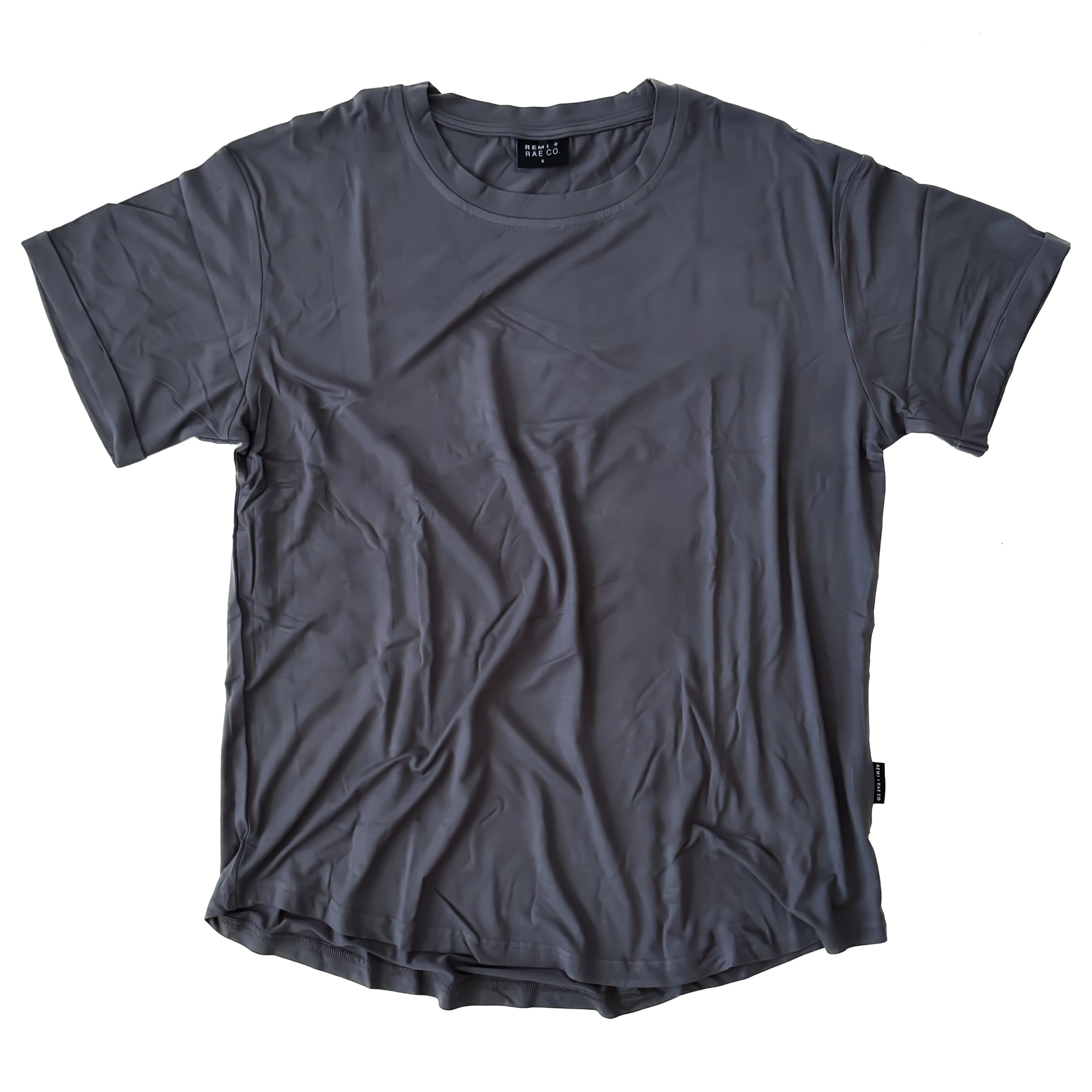 ADULT - BAMBOO BASIC TEE - STORM – Ivory Soul