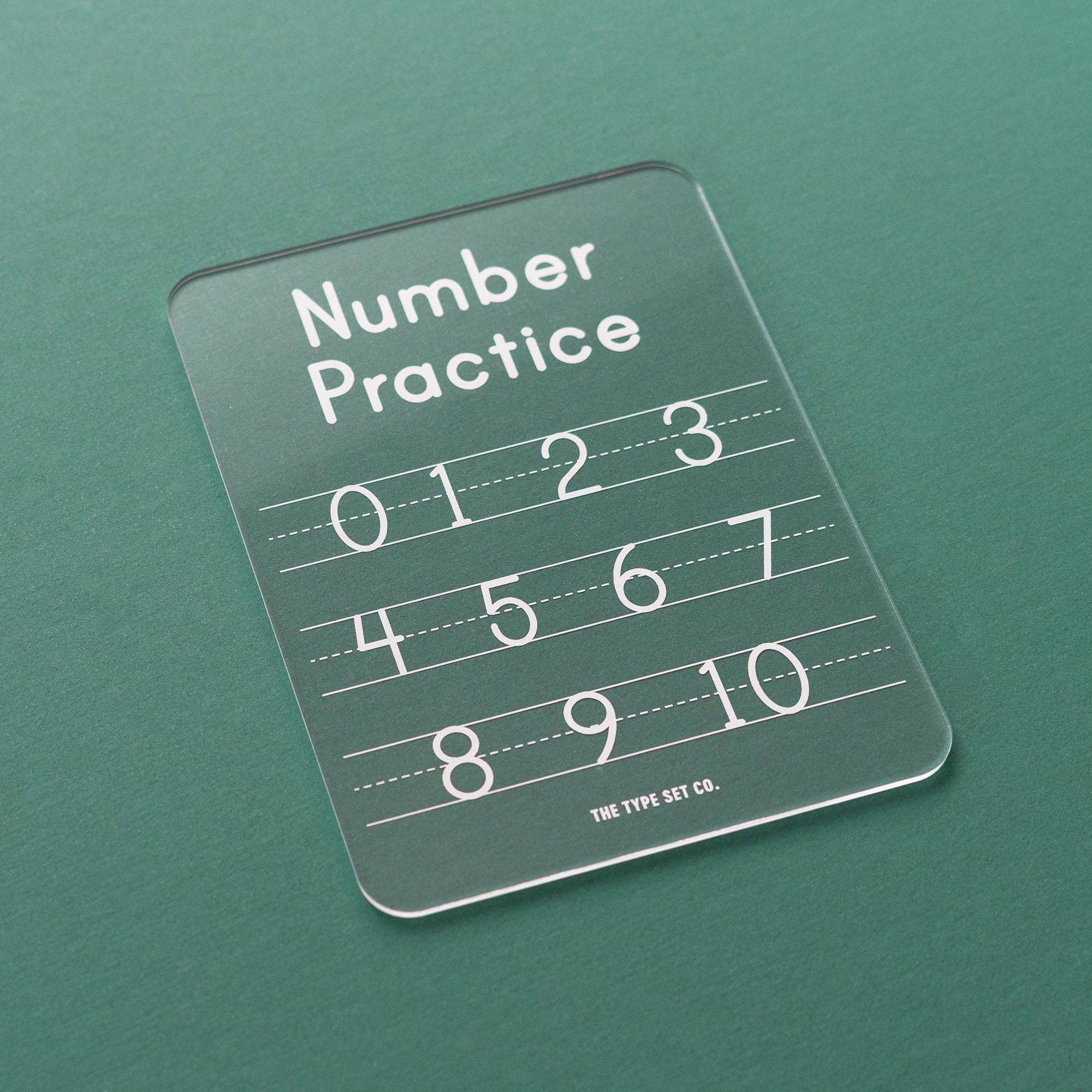 acrylic dry-erase numbers tracing practice board – Ivory Soul